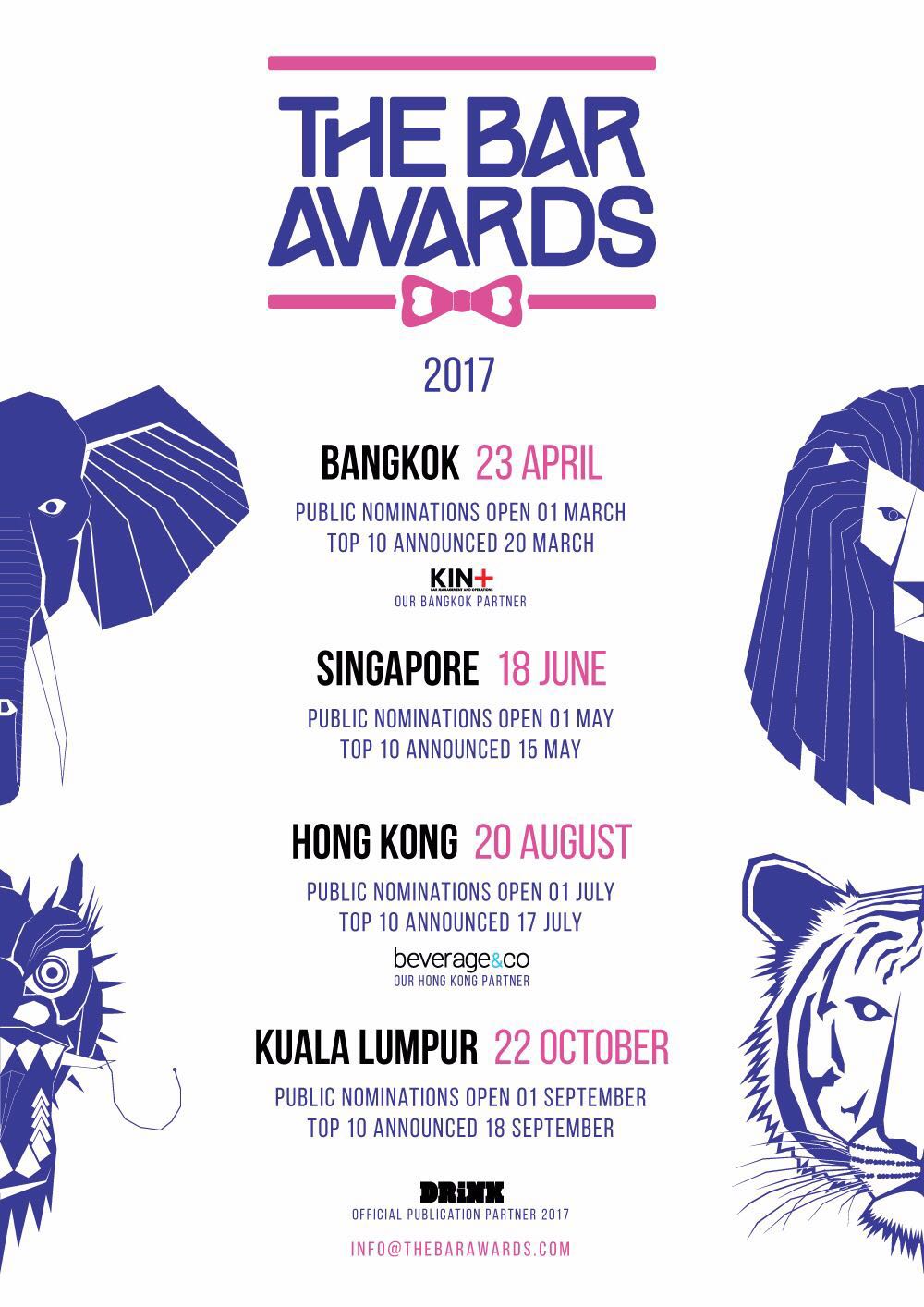 Expanded program announced for The Bar Awards 2017 – DRiNK